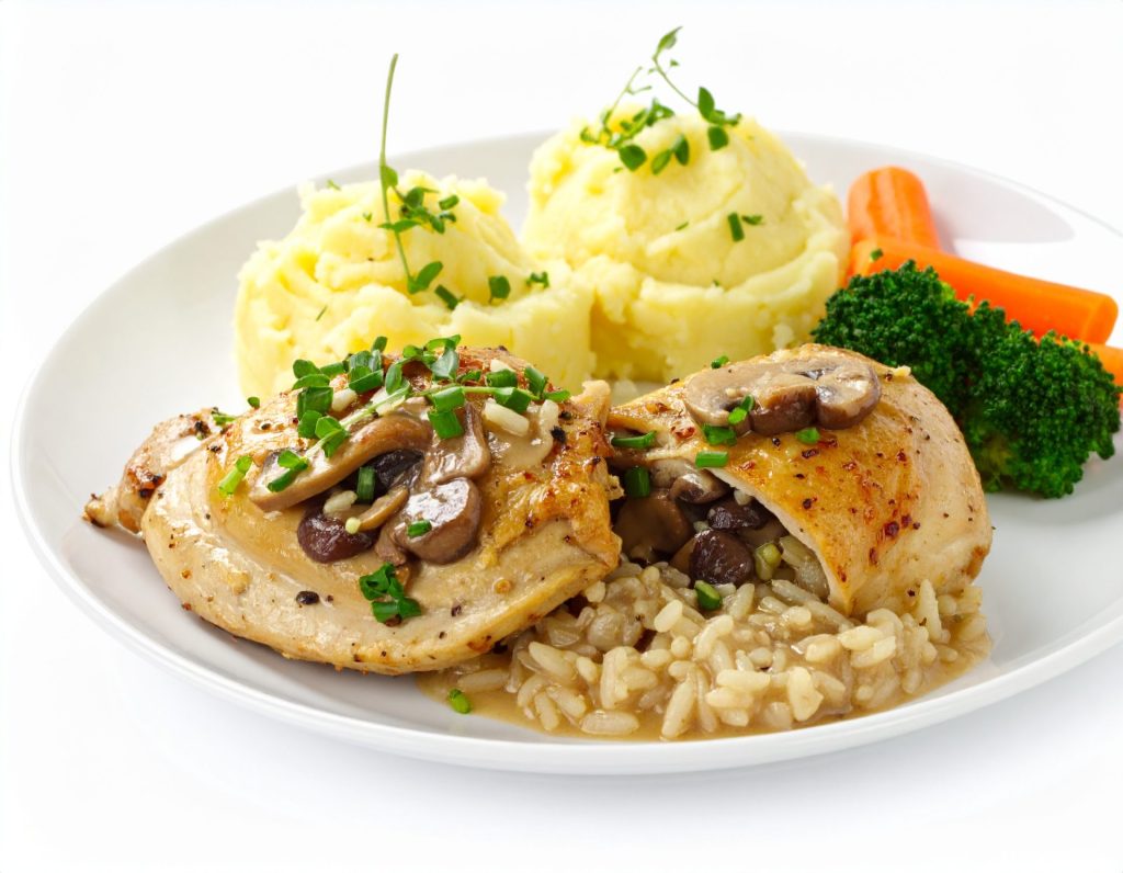 Poulet farci de risotto au champignon - Boutique Maison Courtemanche et ...